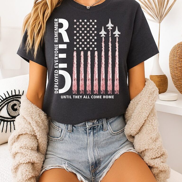 Red Deployed Everyone Remember Until They All Come Home T-Shirt