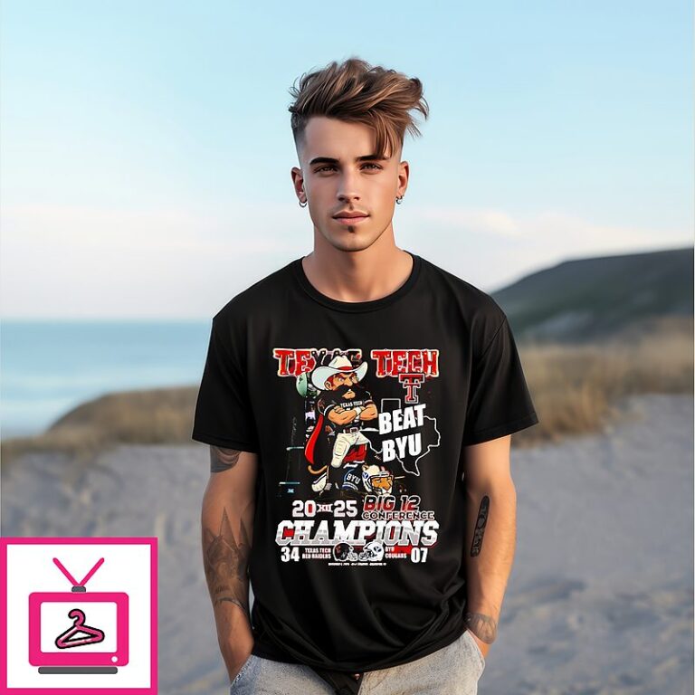 Texas Tech Red Raiders Beat Byu 2025 Big 12 Champions Mascot T-Shirt