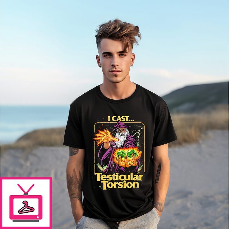 I Cast Testicular Torsion Funny Wizard Meme T-Shirt